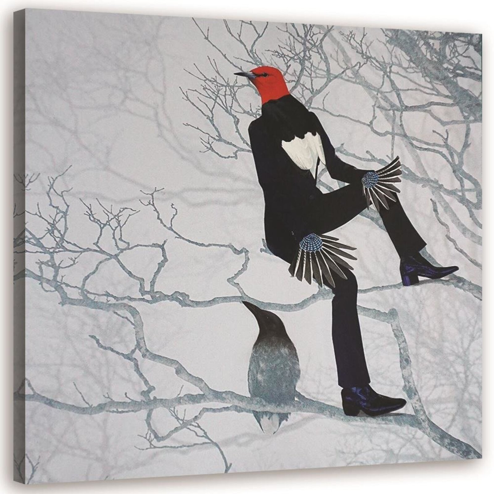 Tableau homme oiseau - 40 x 40 cm | Leroy Merlin