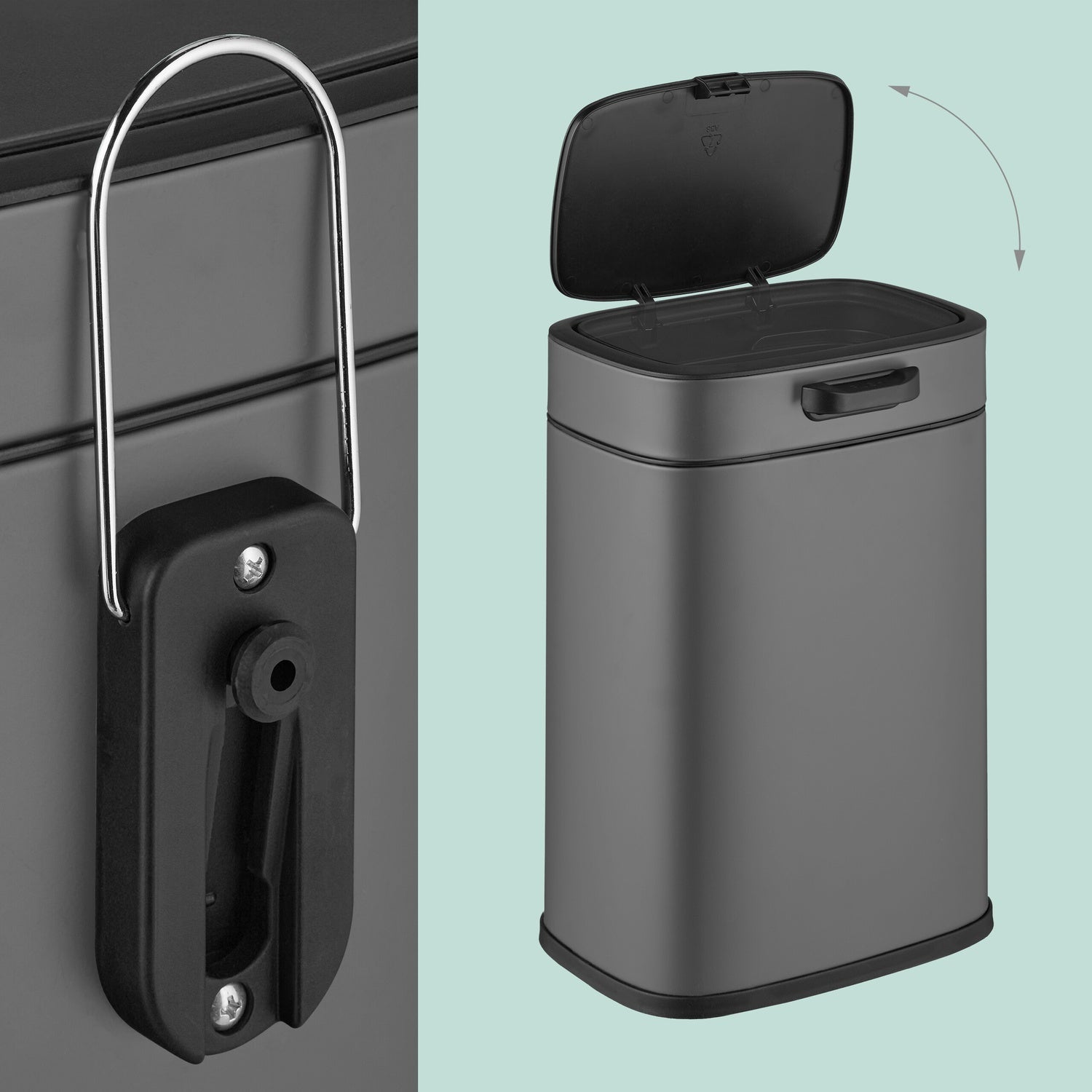 Poubelle de cuisine suspendue, 5L, à fixer au mur | Leroy Merlin