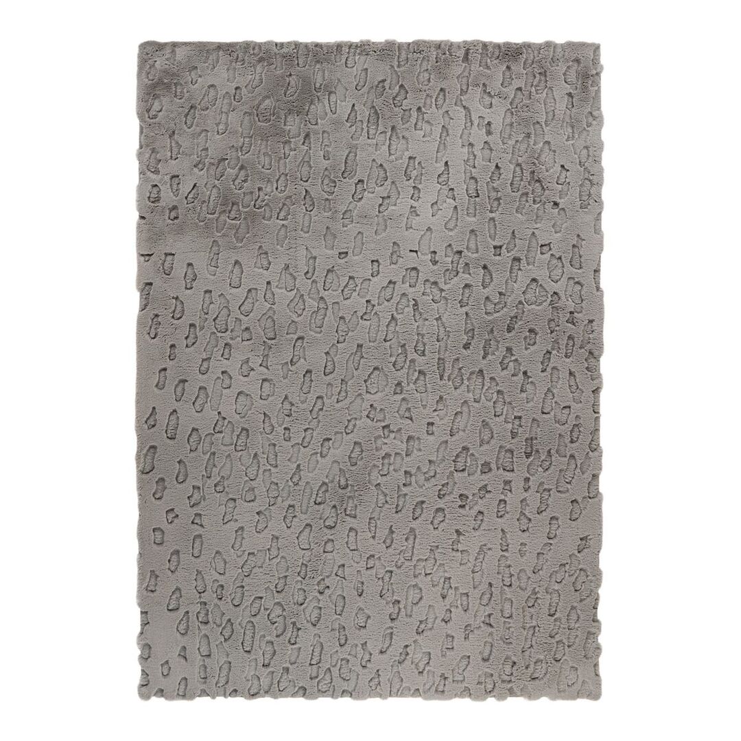 Tapis uni design en polyester Argenté 40x60 CHERINE | Leroy Merlin