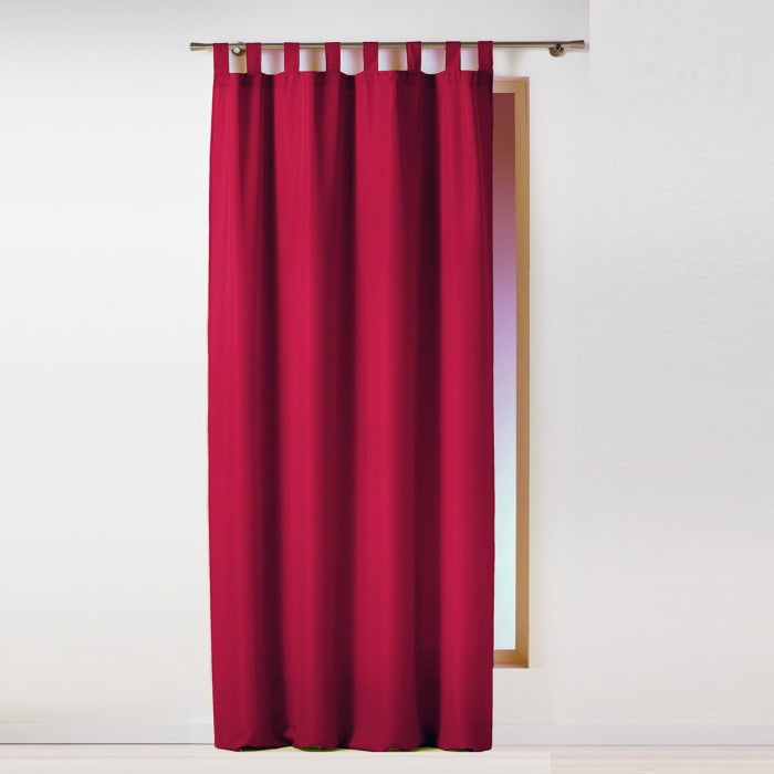 Rideau à Passants "Essentiel" 140x260cm Rouge | Leroy Merlin
