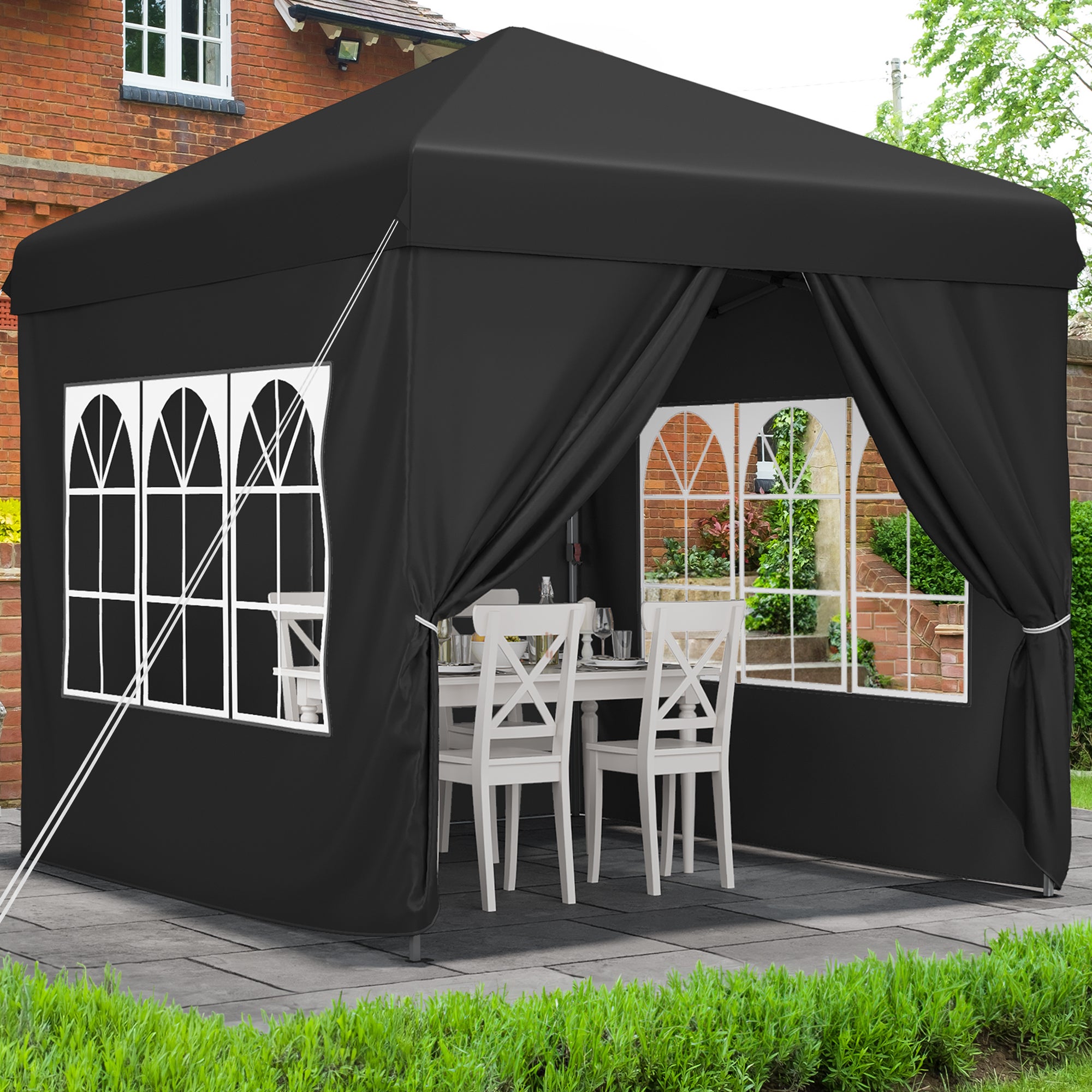 YITAHOME 3x3 Tonnelle de Jardin Pliante avec Parois - Résistant aux UV ...