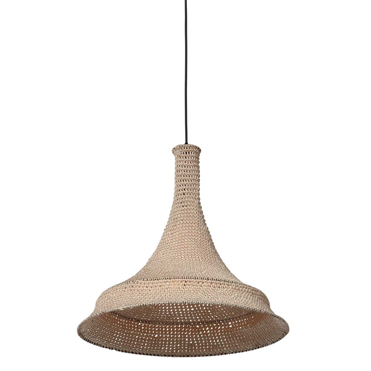 Anne Lighting - suspension - Marrakesch - crème - corde - Ø 50cm - E27 ...