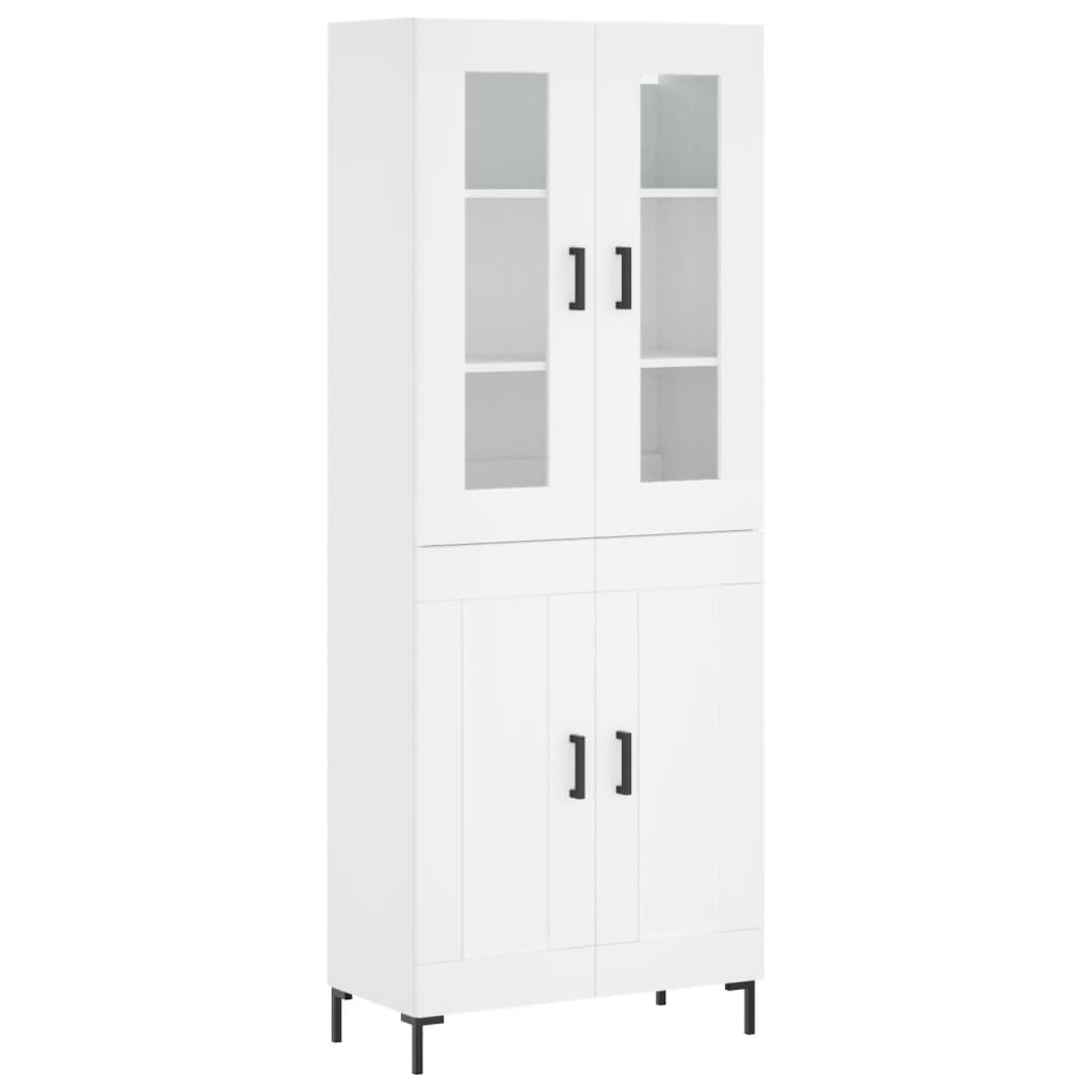 Buffet haut Blanc 69,5x34x180 Bois d'ingénierie | Leroy Merlin