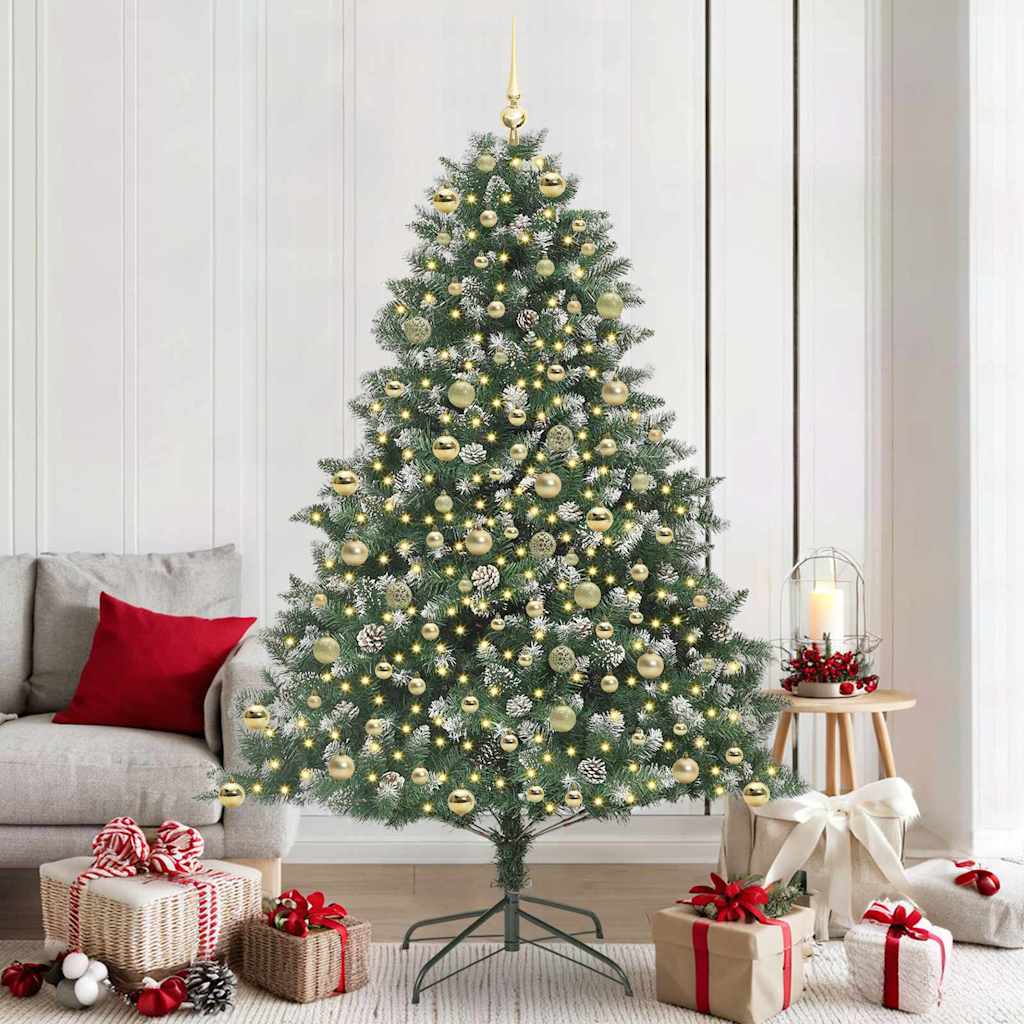 Árbol de Navidad artificial Verde 210 cm PVC, Plástico y Acero | Leroy Merlin