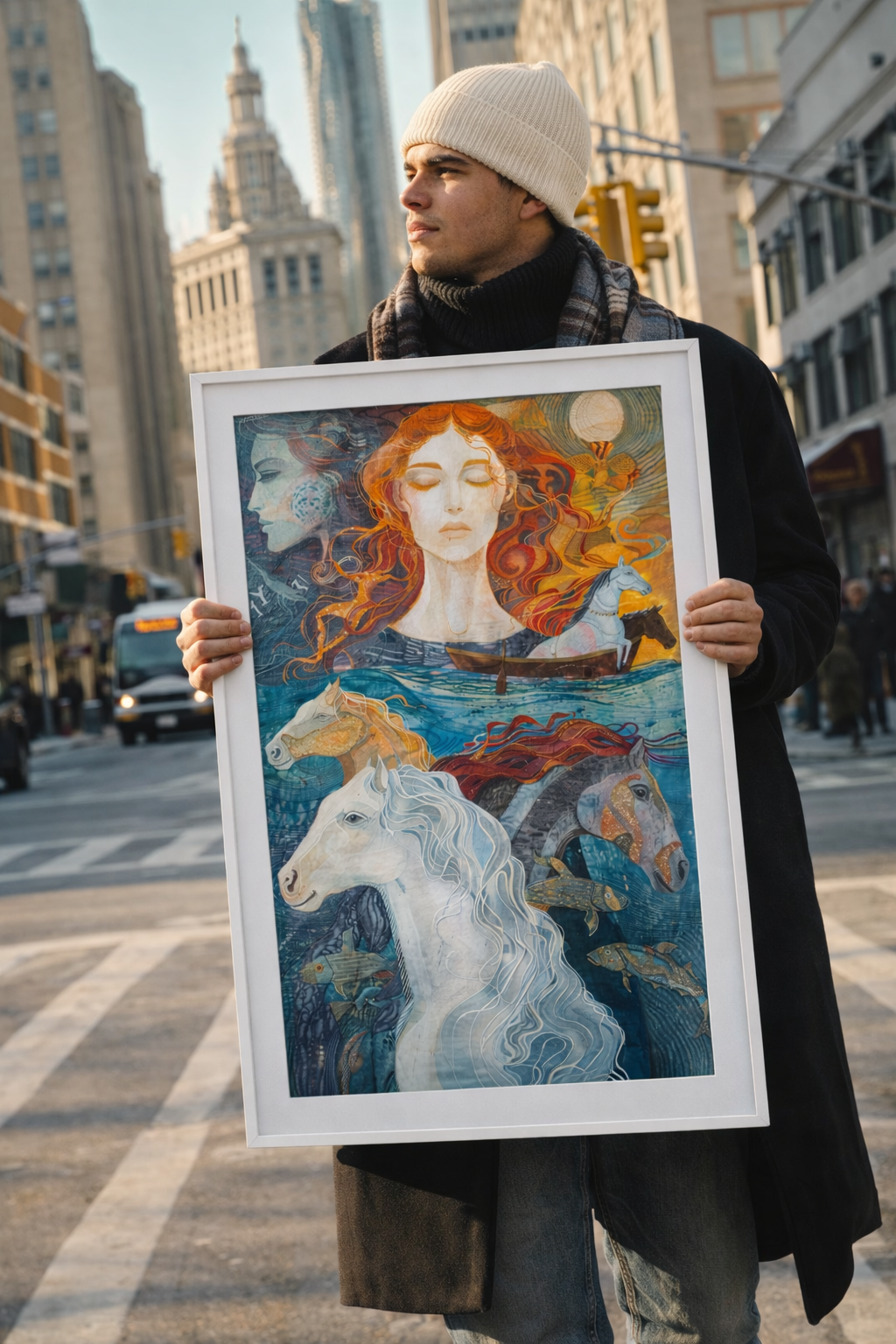 Lámina para enmarcar, 70x100. POLARTE "Sinfonía de Mareas y Sueños de ...