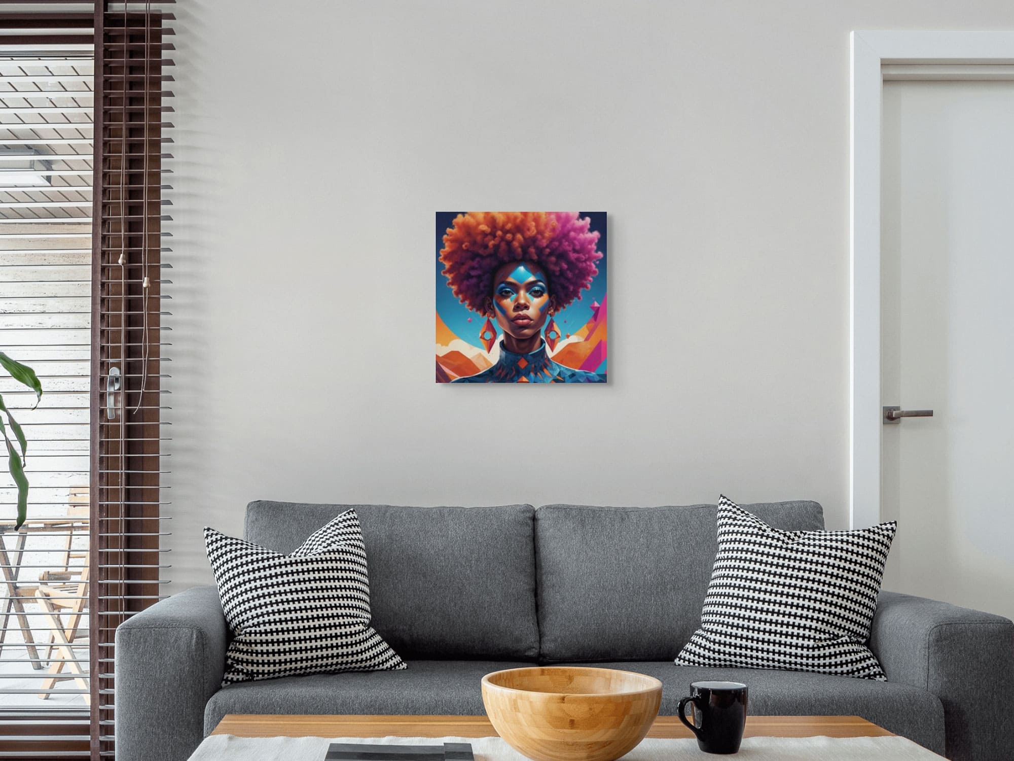ADM - Glänzendes Acrylbild Mädchen Afro Punk | Leroy Merlin