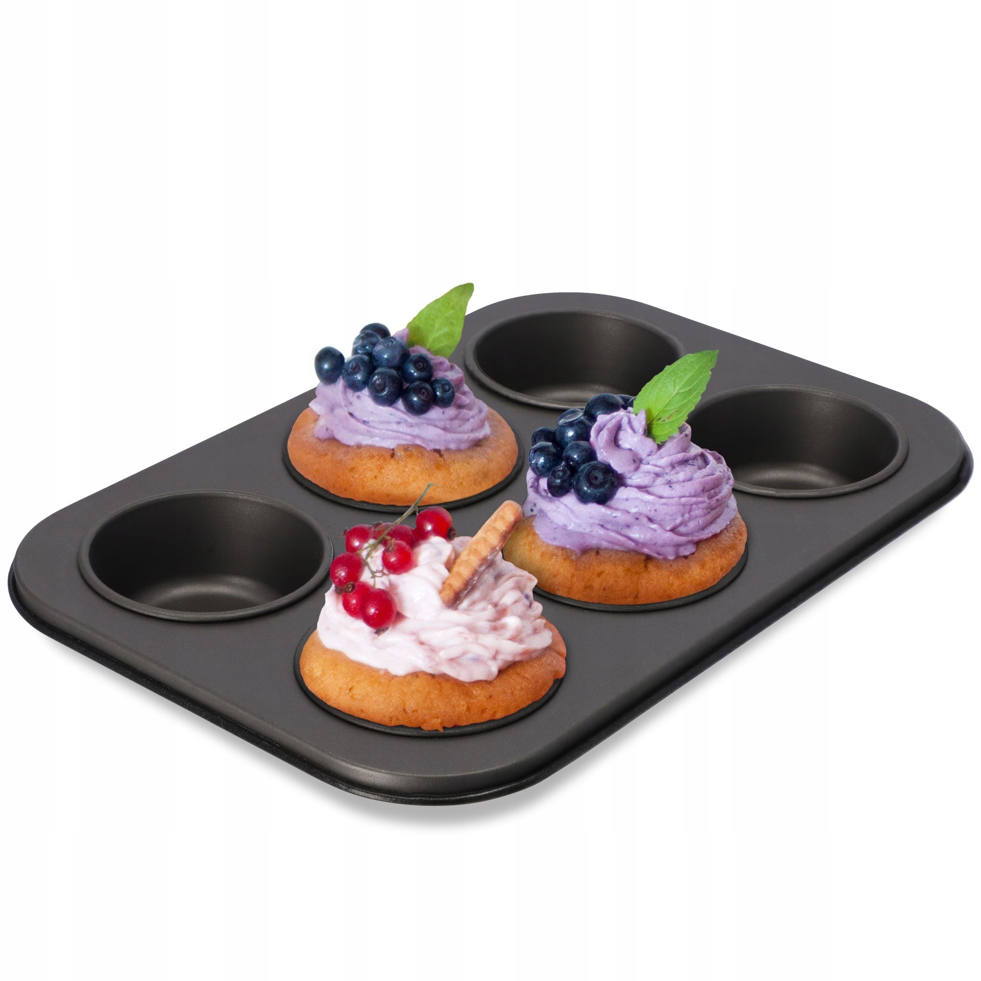 KADAX Molde para muffins, 27 x 19, molde para muffins, 6 moldes para ...
