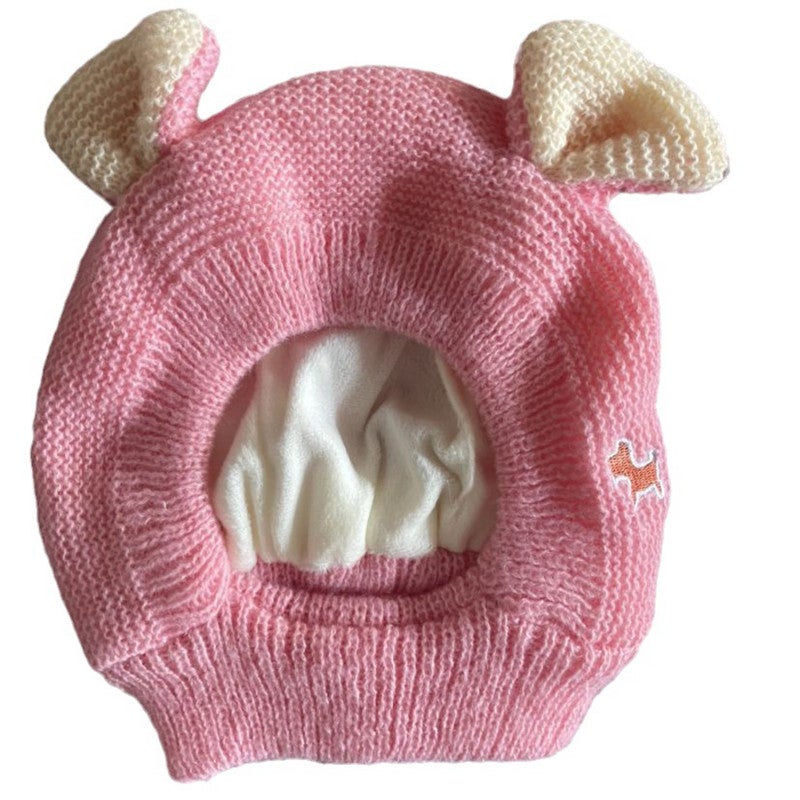 Bonnet tricoté à motif chien, rose chaud et original (hiver) | Leroy Merlin