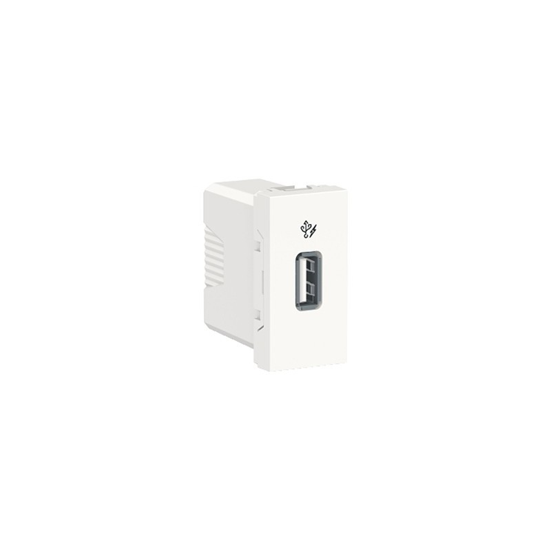 Prise d'alimentation USB Unica - Type A - 1 module - Blanc | Leroy Merlin