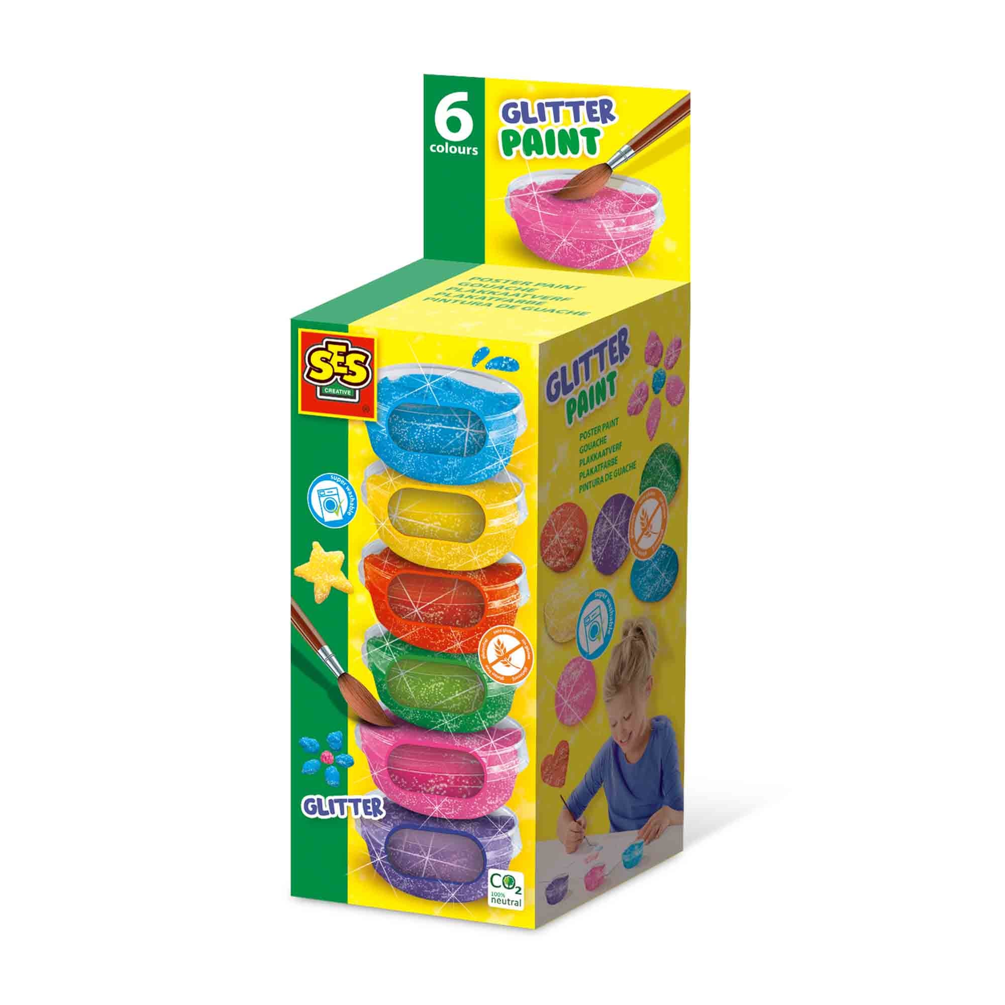 Pittura per Poster Glitter SES Creative 6x45 ml | Leroy Merlin