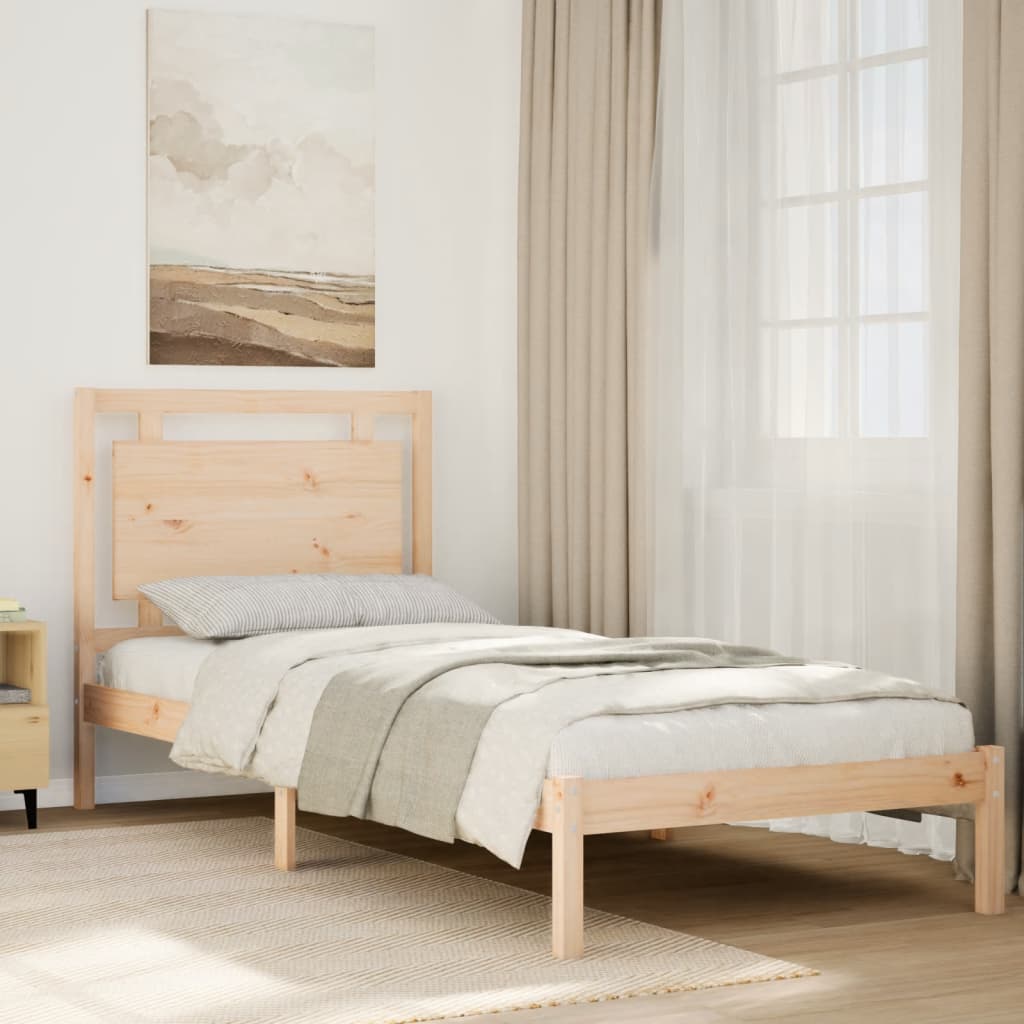 Cadre de lit extra long sans matelas 90x220 cm bois massif | Leroy Merlin