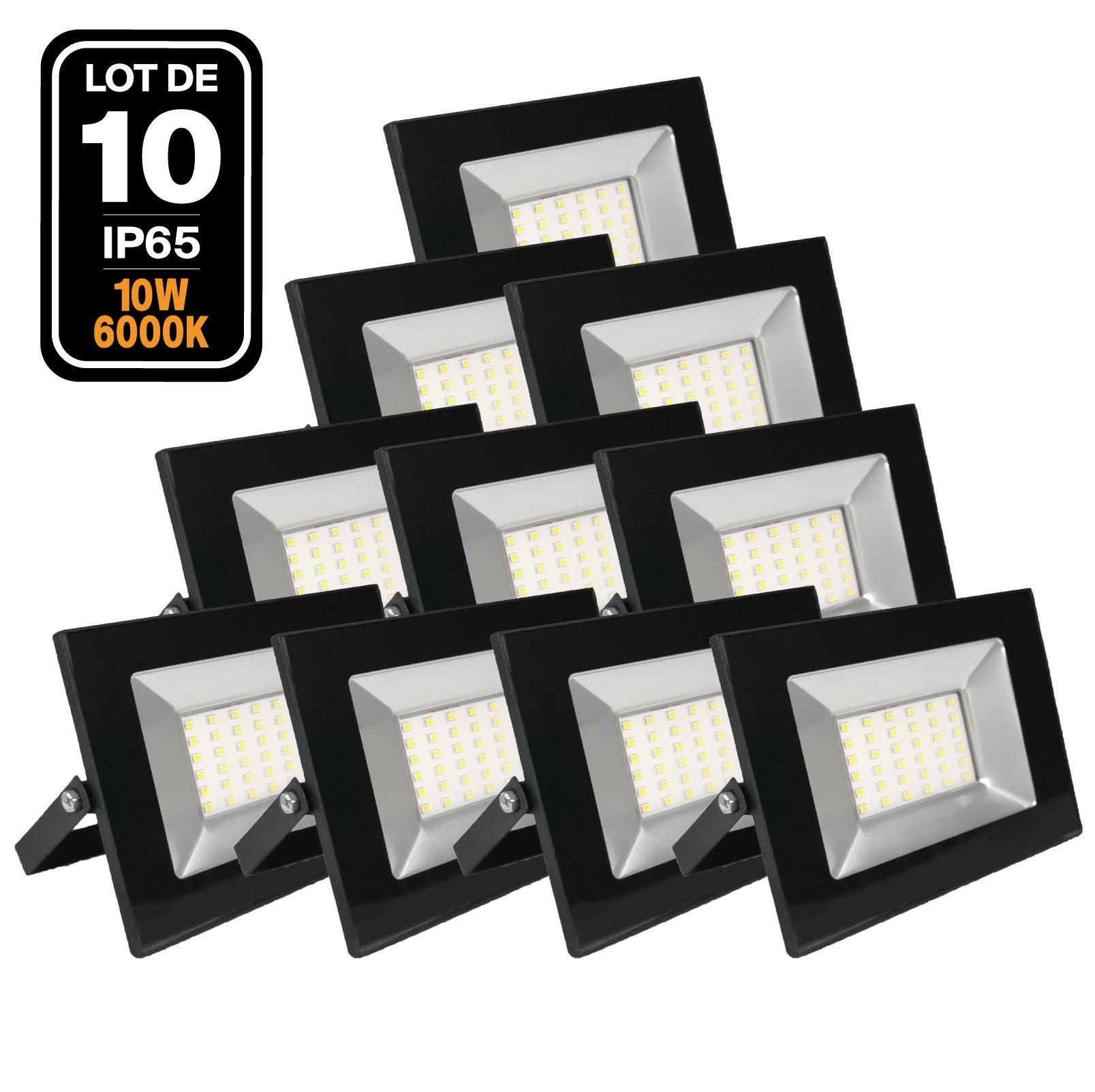 10 Projecteurs Led 10W Ipad 6500k Haute Luminosité | Leroy Merlin