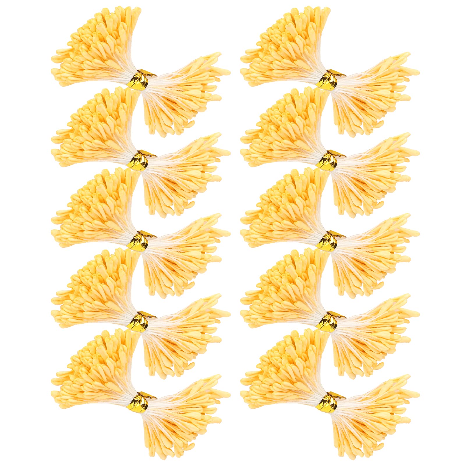 900 piezas de estambres artificiales de yeso de color naranja, doble ...