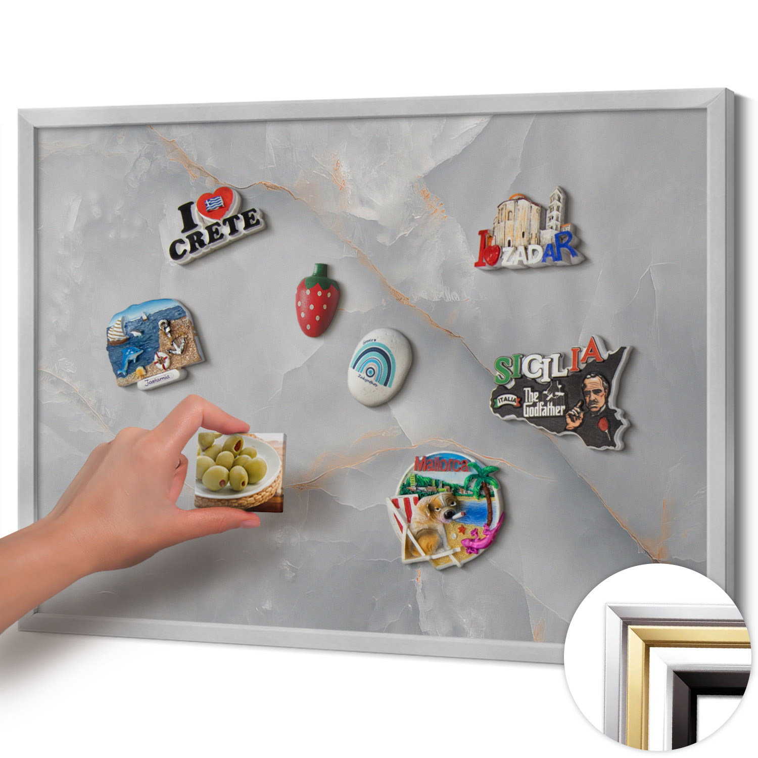 Tablero magnético versátil para la pared ideal para imanes de colección ...