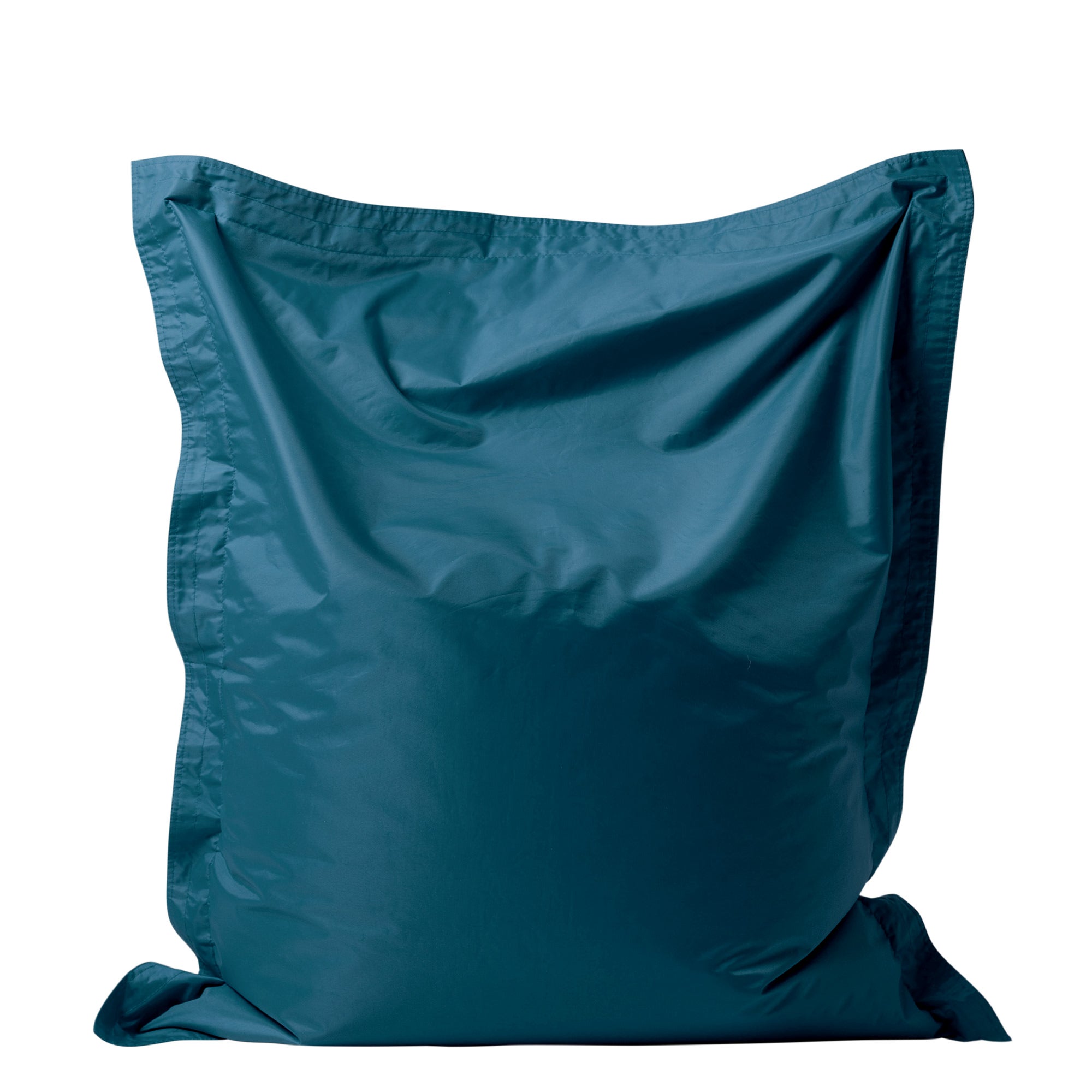 Coussin de sol Veeva, pouf large jardin, salon, 110x140 bleu canard ...