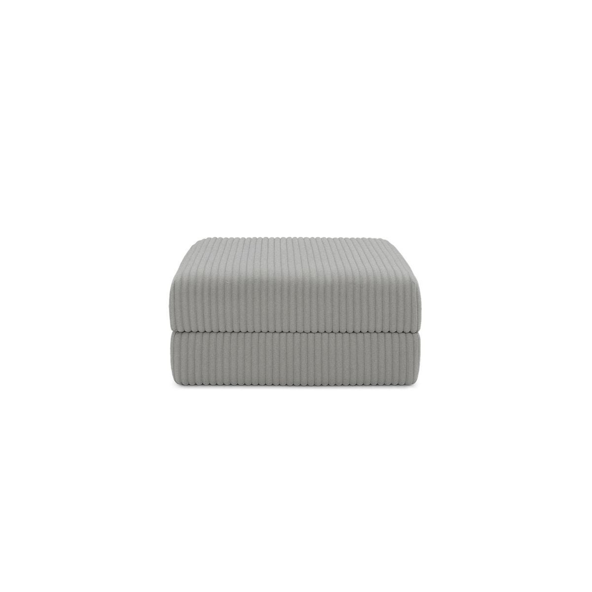 Pouf modulable et convertible - Velours côtelé XL - Gris clair | Leroy ...