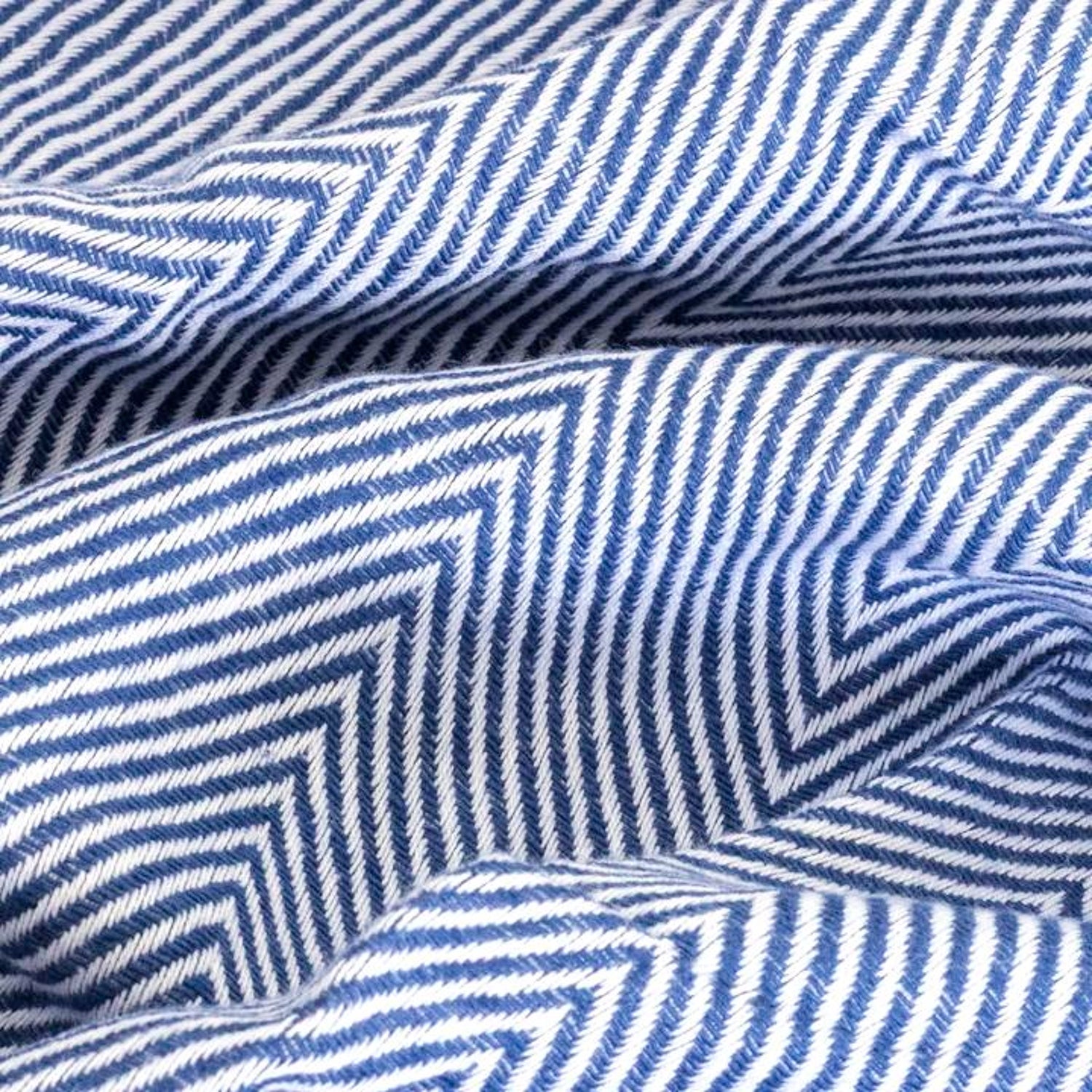 Manta plaid 100% algodón azul con flecos 180x220cm ZIGORA | Leroy Merlin