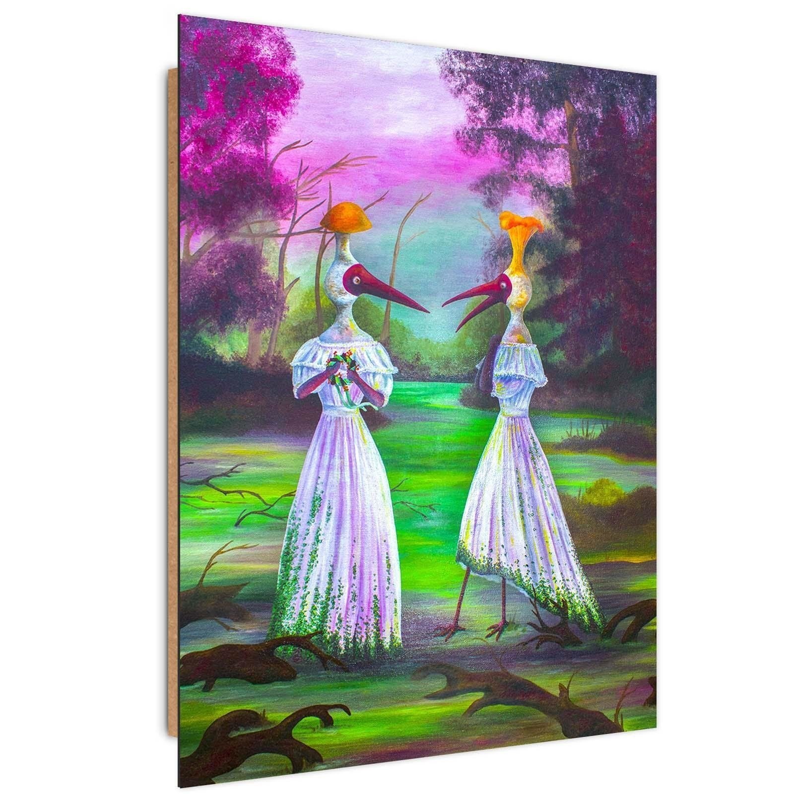 Tableau bois chiffres abstraits - 40 x 60 cm | Leroy Merlin