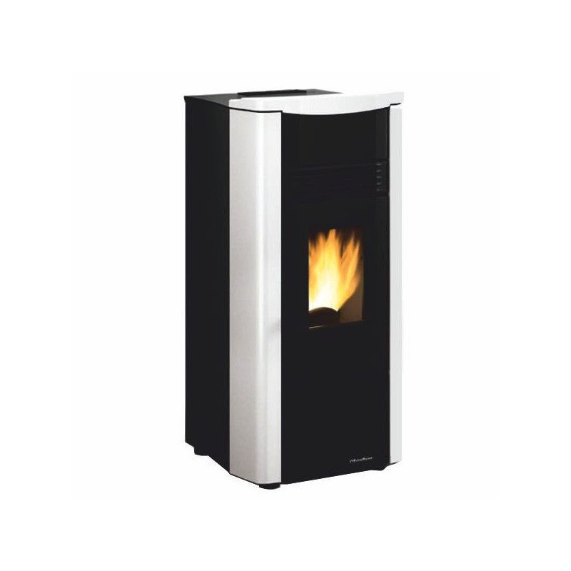 Estufa de pellets – Giusy 5.0 Acabado blanco 50×49 h102 cm 3,0-7,0 kW ...