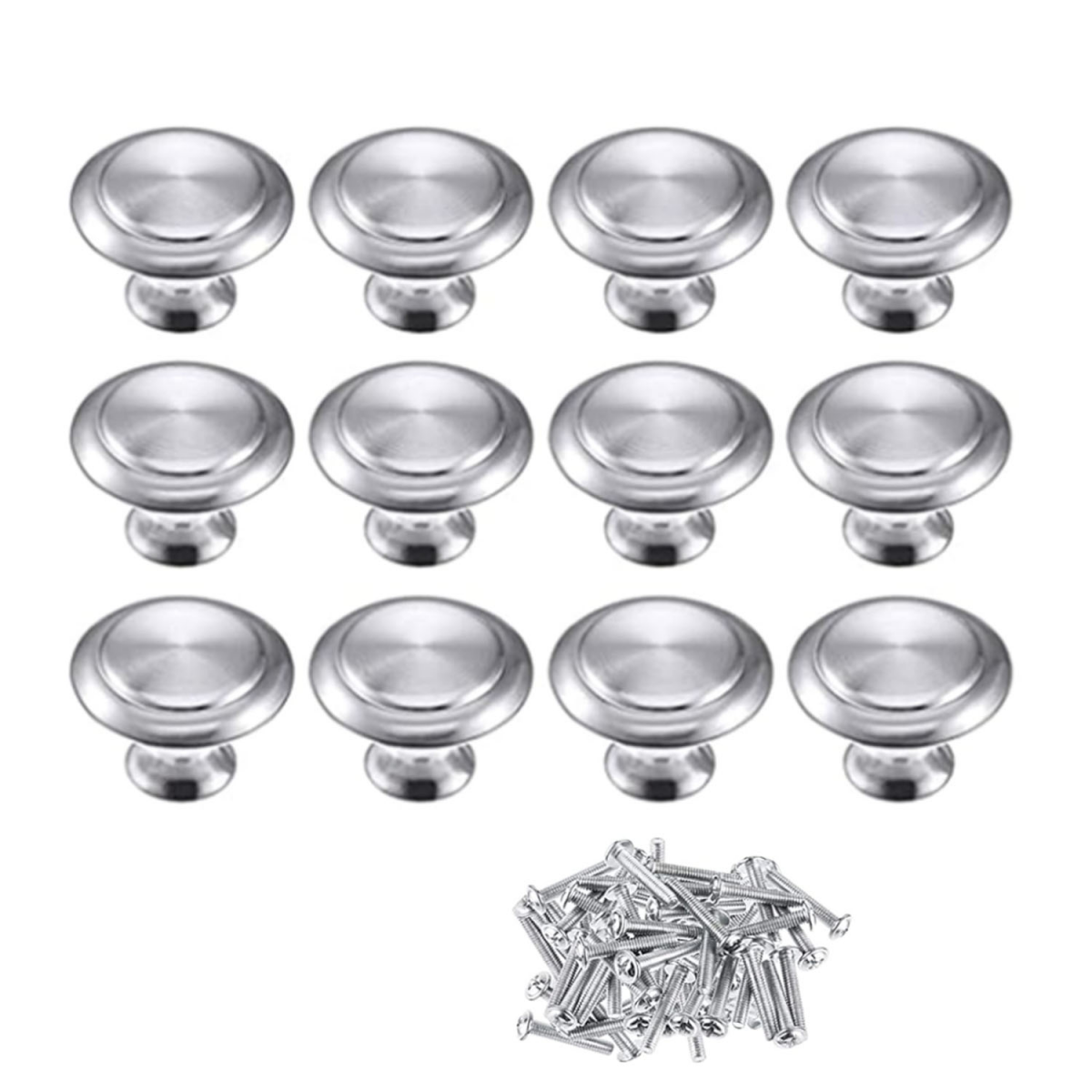Lot de 12 Poignée de Meuble Bouton Porte Cuisine Rond Boutons de Porte ...