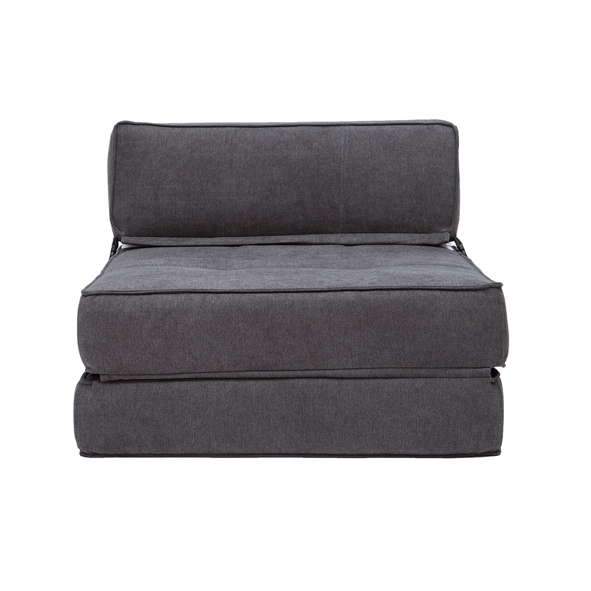 Chauffeuse convertible design effet velours gris foncé KATY | Leroy Merlin