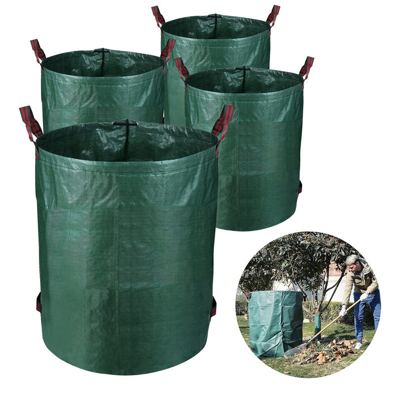 4X Sac à feuilles de jardin Sac à déchets de jardin XXL Sac à gazon ...