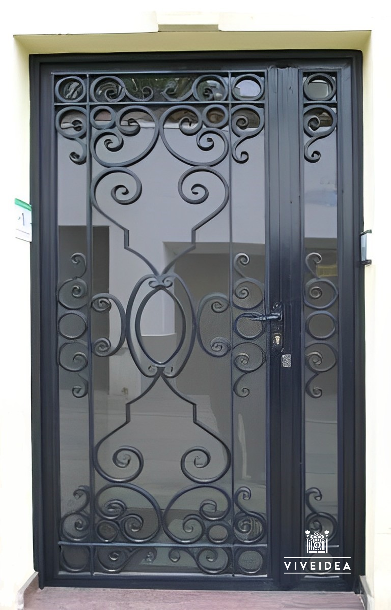 Porte d'entrée double, métallique, artisanale, pour l'extérieur, un ...