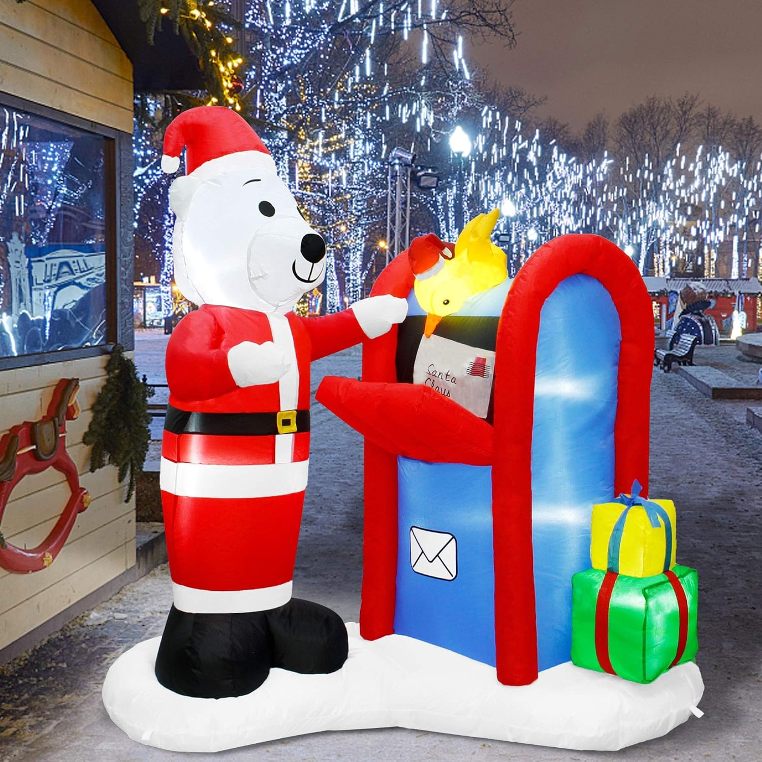 Décorations gonflables de Noël d'extérieur de 180 cm, décoration d'ours ...