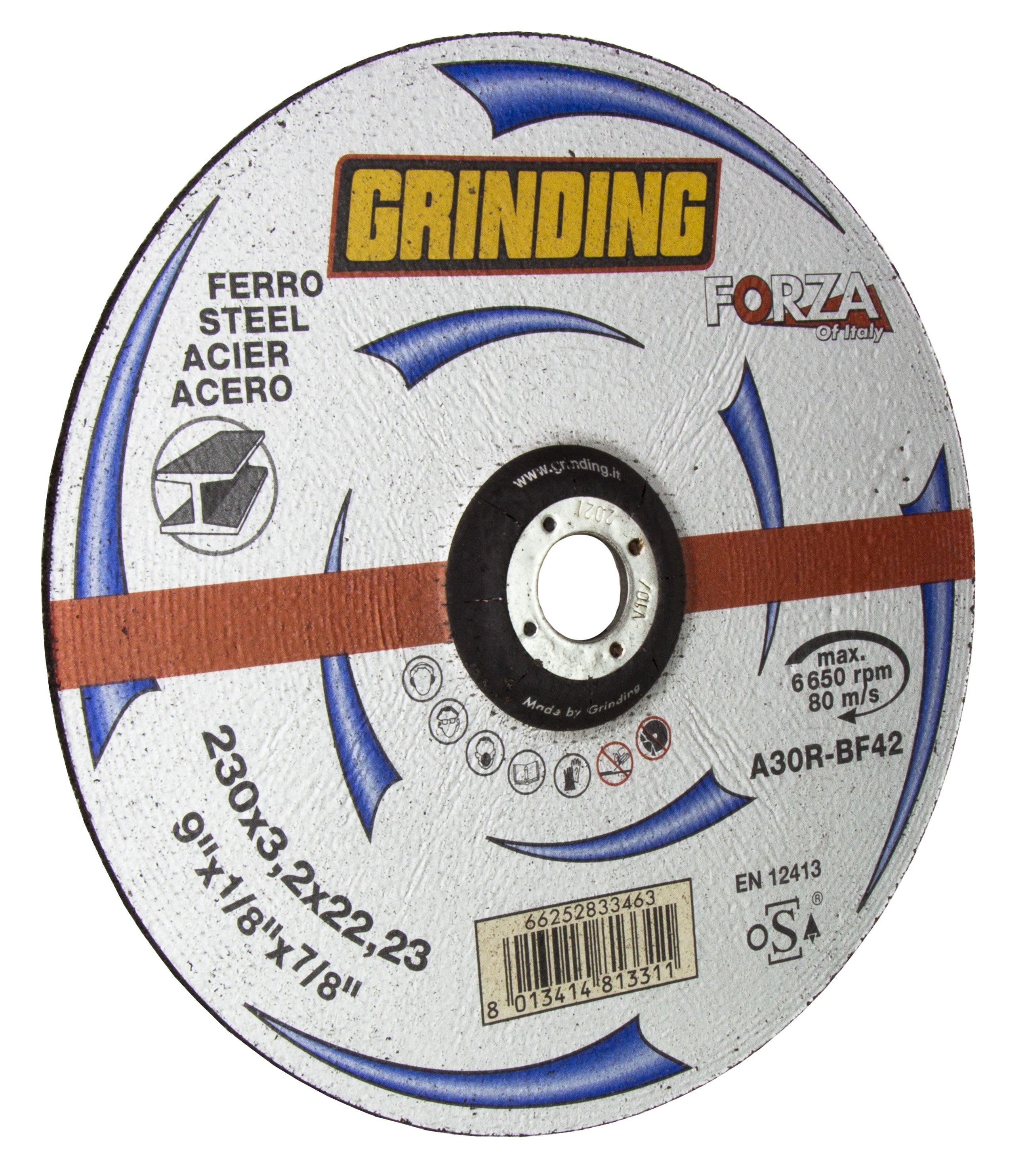 ROUE EN FER PLATE FORCE DE BROYAGE 230X3.2 | Leroy Merlin