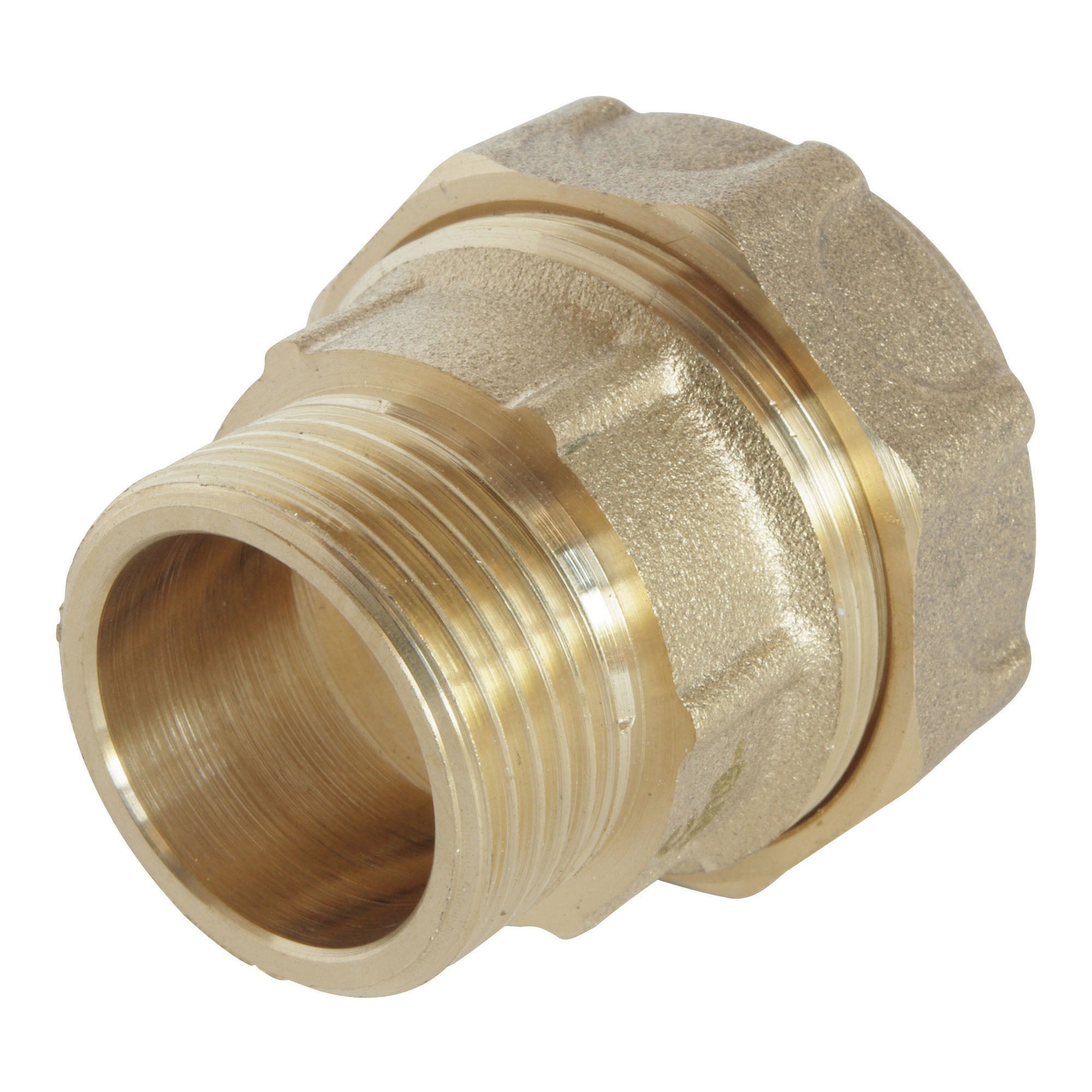 Raccord laiton droit Serrage Extérieur pour tube PE Ø20 mm - Mâle 1/2 | Leroy Merlin