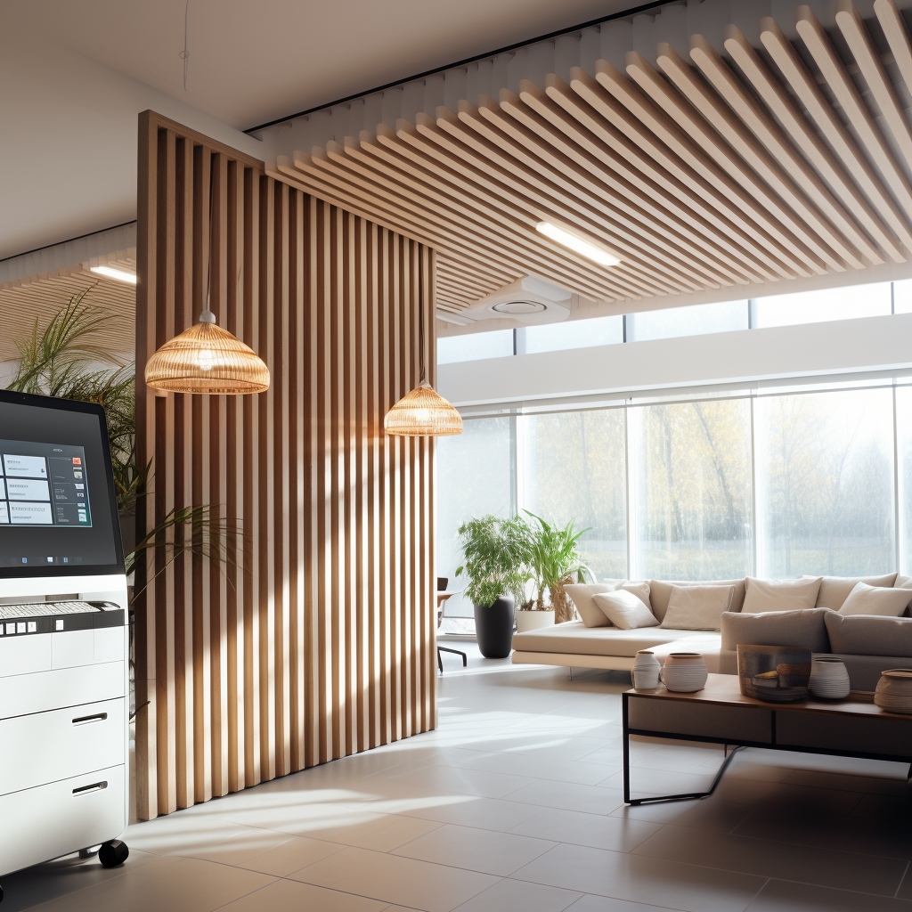 Cloison Claustra Chêne Clair Ajouré 15 Lames - H 249,5 x L 160 x P 7 cm ...