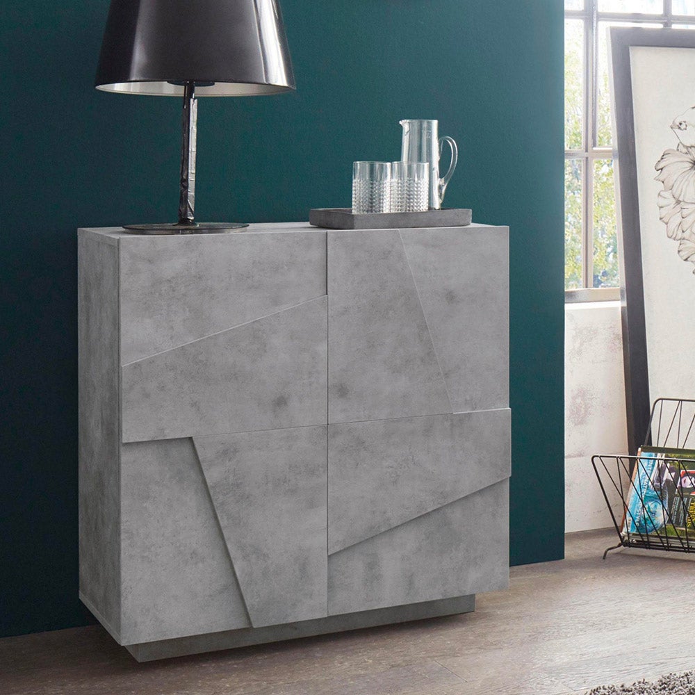 Buffet salon et chambre moderne design 2 portes 2 étagères Ping Side S ...