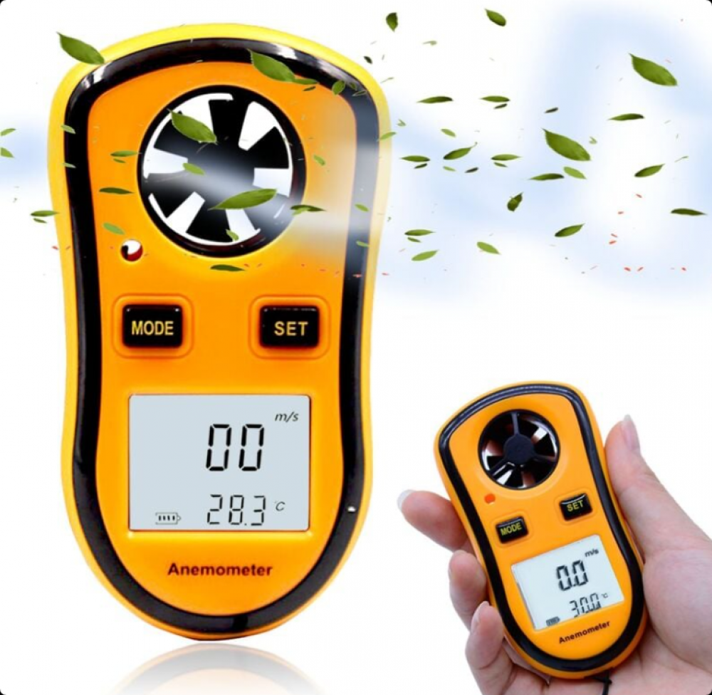 Anémomètre digital - Vitesse du Vent + Anémomètre portatif, instrument ...