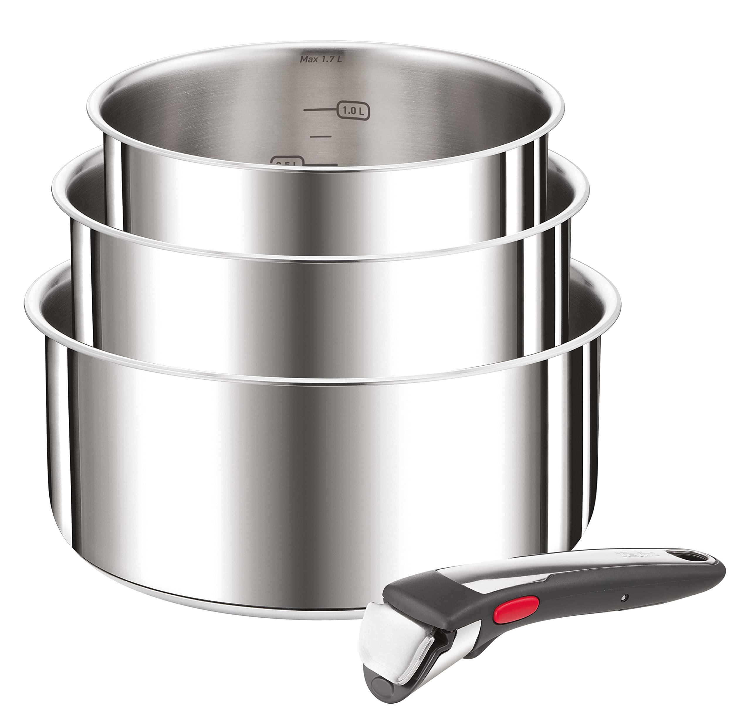 Tefal Ingenio Preference On L898S3 - Set di 3 casseruole, manico ...