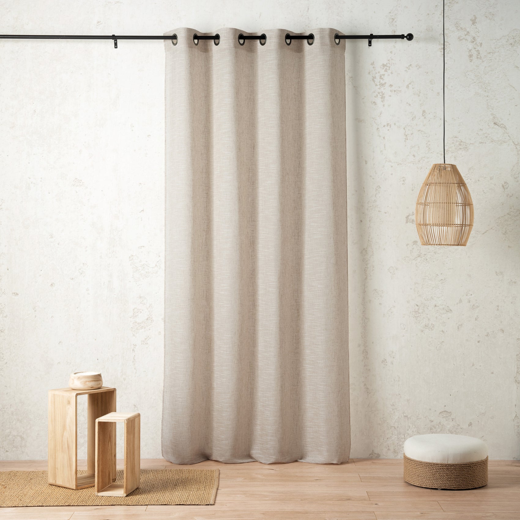 Voile de polilina en relieve flameado con ojales | Leroy Merlin