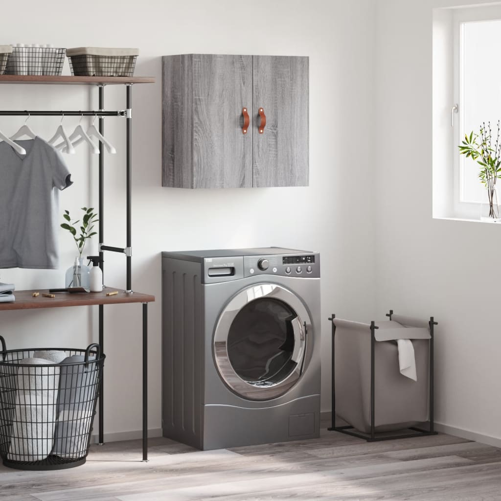 Armoire murale sonoma gris 60x31x60 cm bois d'ingénierie | Leroy Merlin