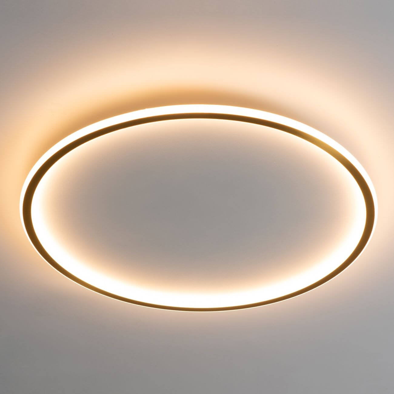 Plafón LED redondo circular dorado de 60 cm - Alessia | Leroy Merlin