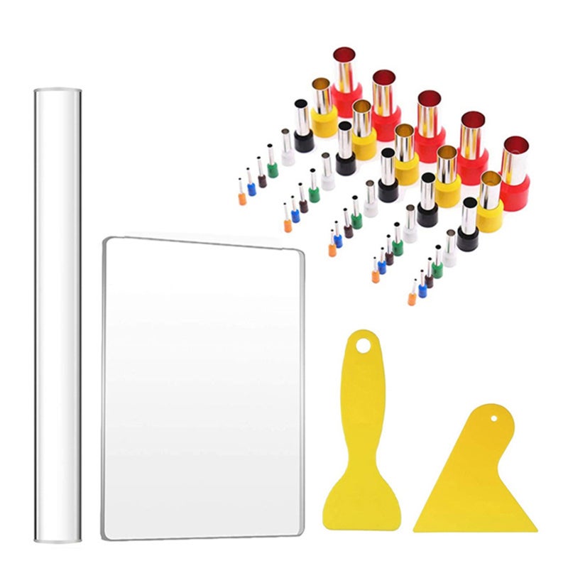 Kit 44 outils pâte polymère : emporte-pièces, moules ronds, rouleau ...