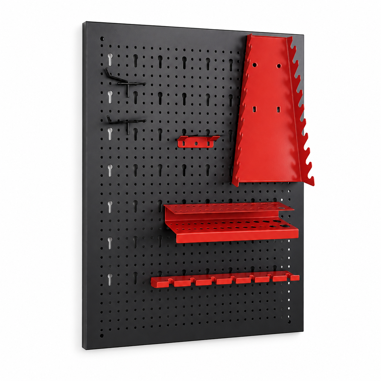Panneau organisateur d'outils métallique avec crochets, supports et ...