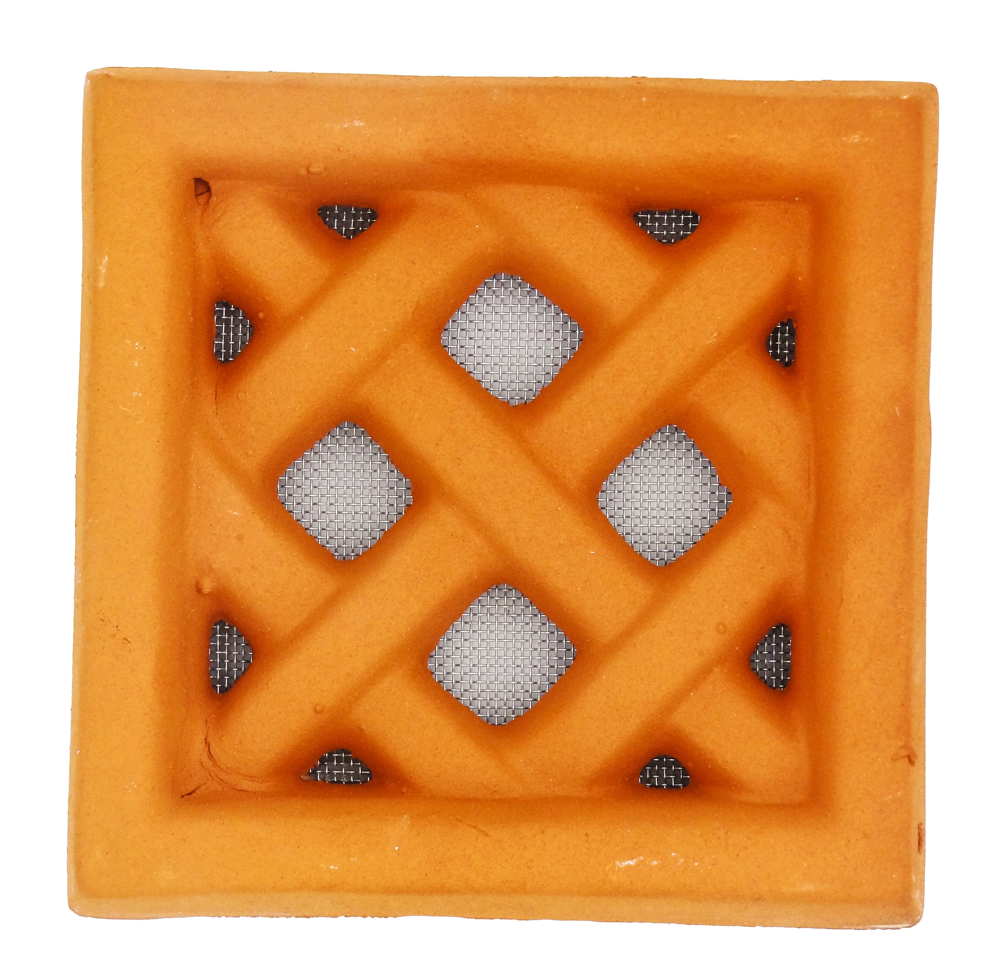 Grille d'aération Claustra terre cuite - 13x13 cm (Rouge) | Leroy Merlin