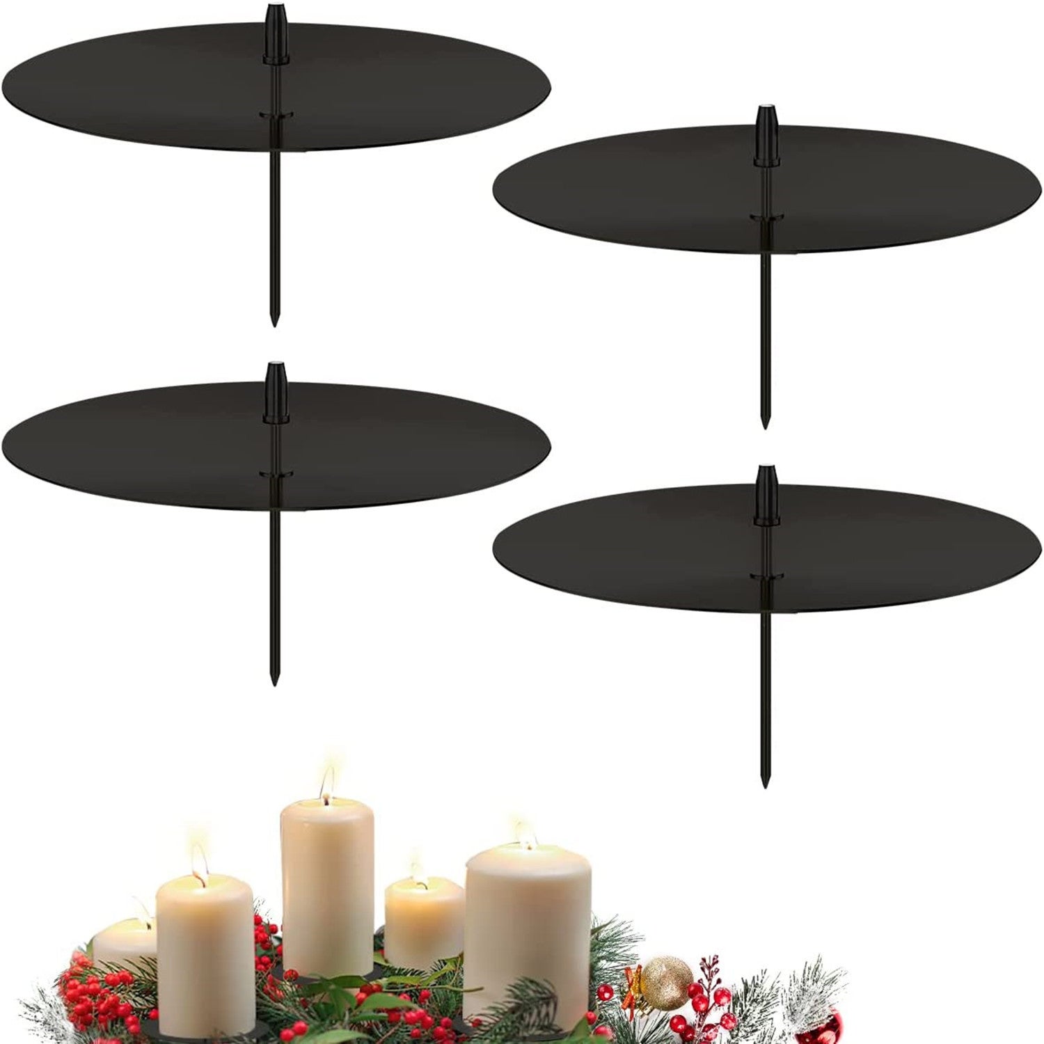 Candelabro de Adviento candelabro para corona de Adviento de Navidad ...