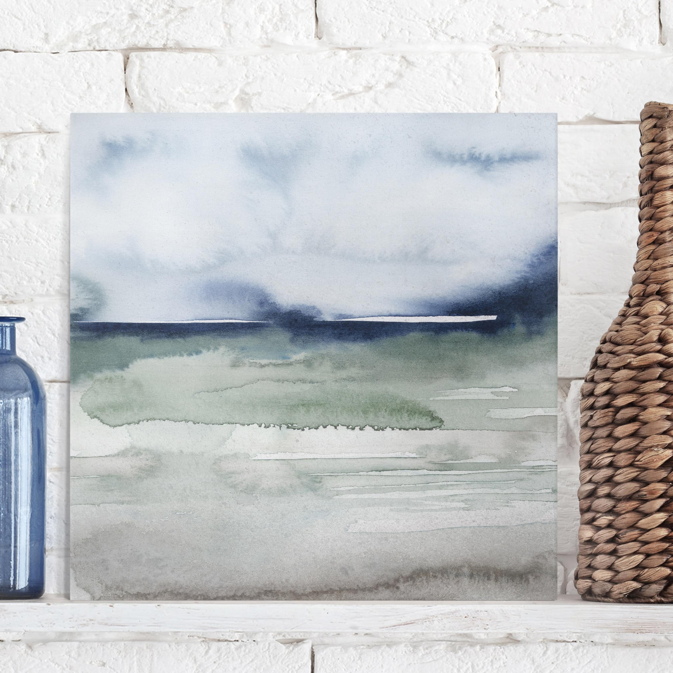 Lienzo cuadro en lienzo bastidor impresion en lienzo azul vista del mar ...