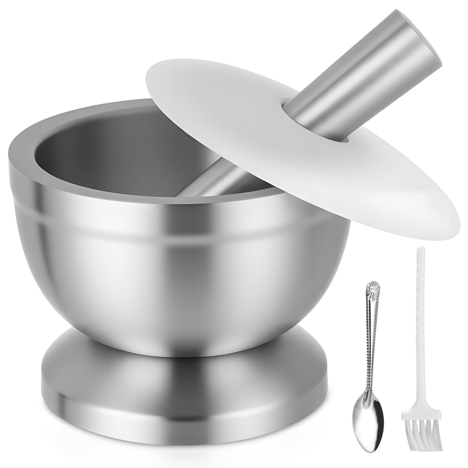 Ensemble Mortier Pilon Cuisine de 350 ml en Acier Inoxydable 304 avec ...