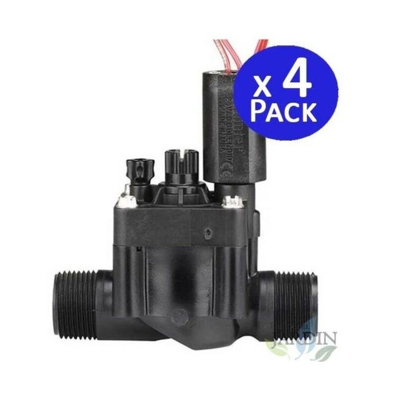 Pack 4 Electroválvulas de riego 1'' PGV-101-MM Hunter 24V, macho con ...