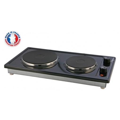 Réchaud table de cuisson noir modulable 2 feux 2500W | Leroy Merlin