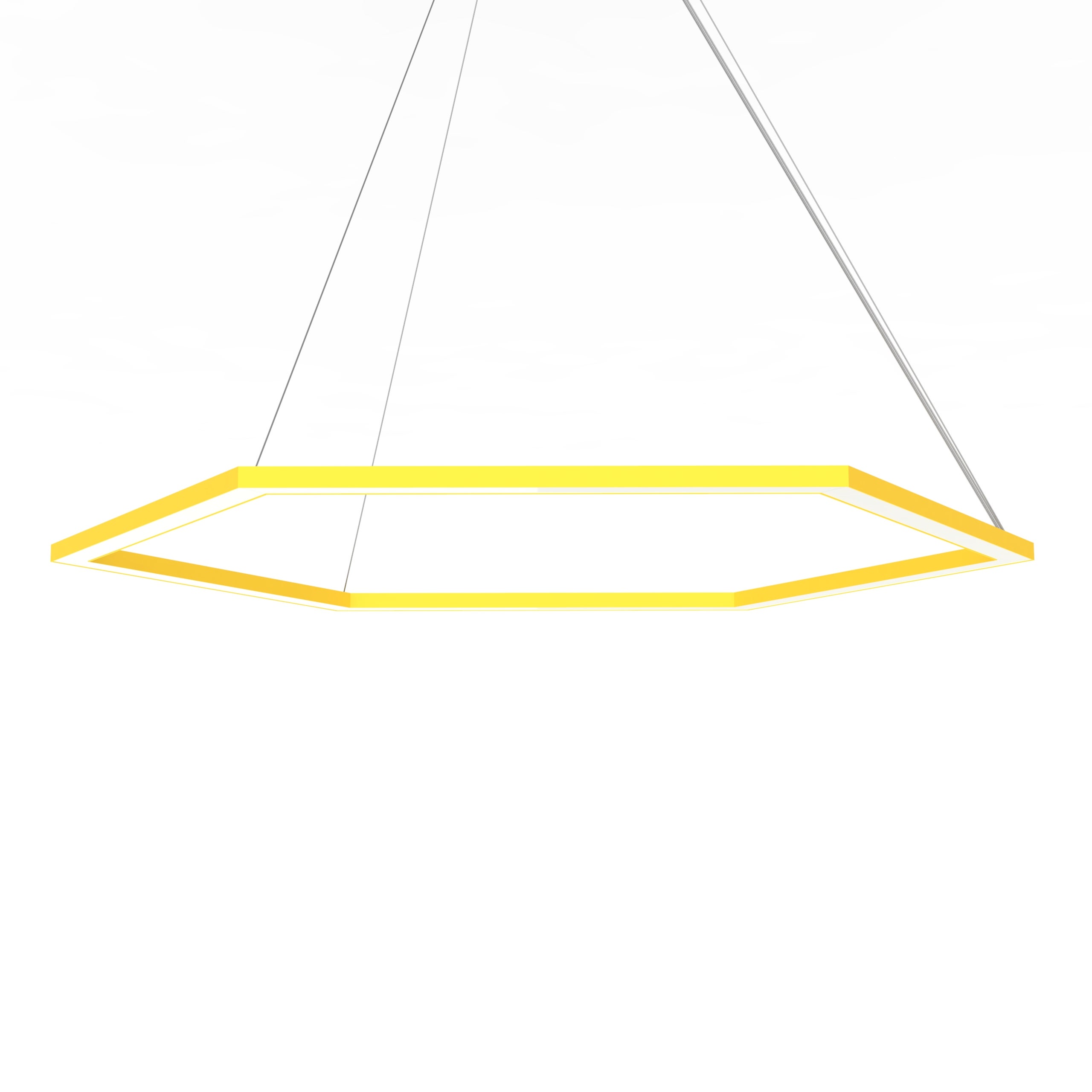 LUMICOM | ESAGONO 1X Suspension, STRIP LED, 52W/m, 4000K, métal, jaune ...