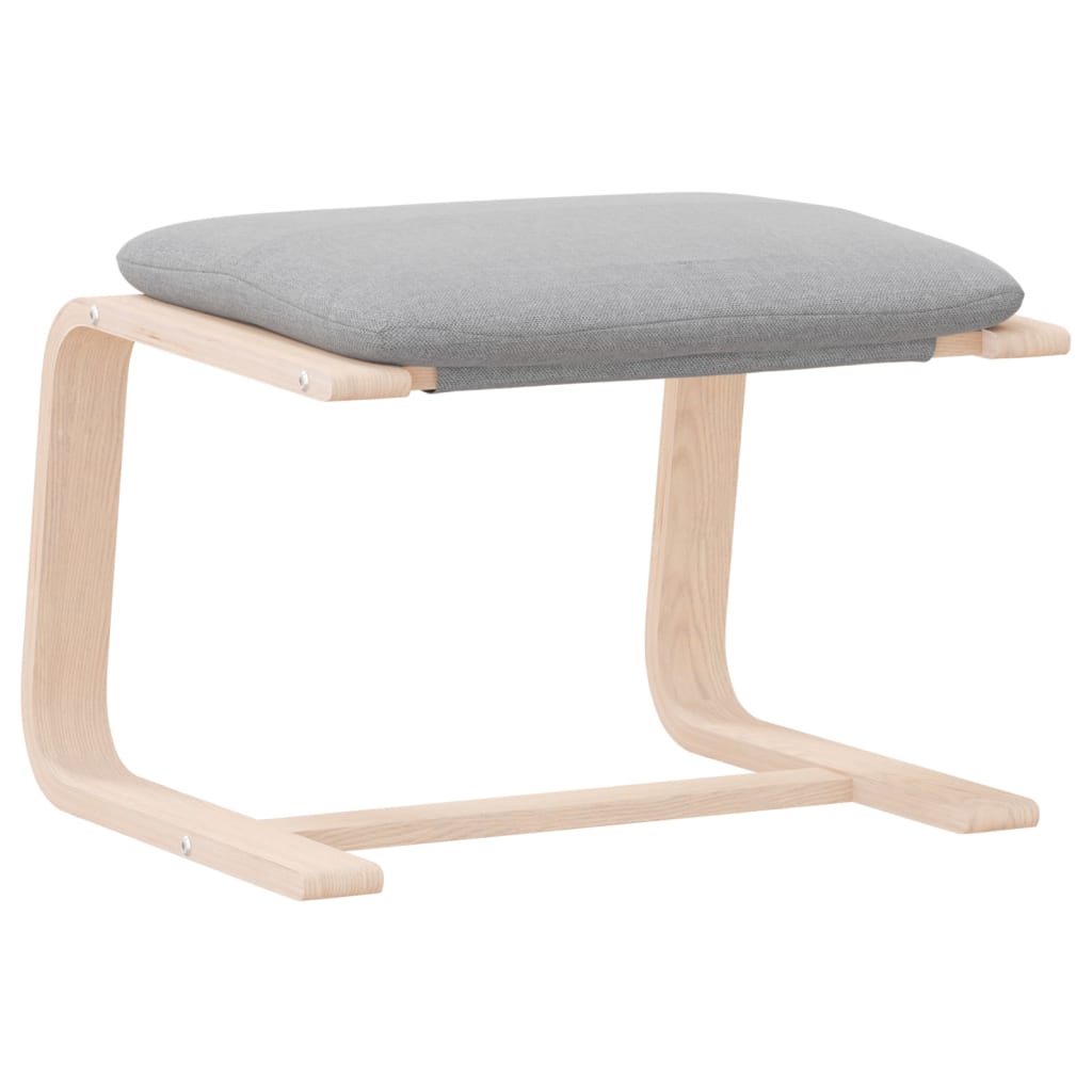 Reposapiés，Taburete de tela gris claro 51x41x40 cm CFW8689 | Leroy Merlin