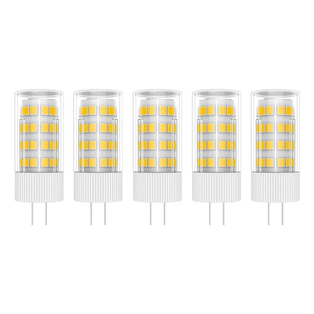 Lot de 5 ampoules LED G4 5 W, 51 LED SMD 2835, blanc chaud 3000 K, 500 lm, équivalent à une ...