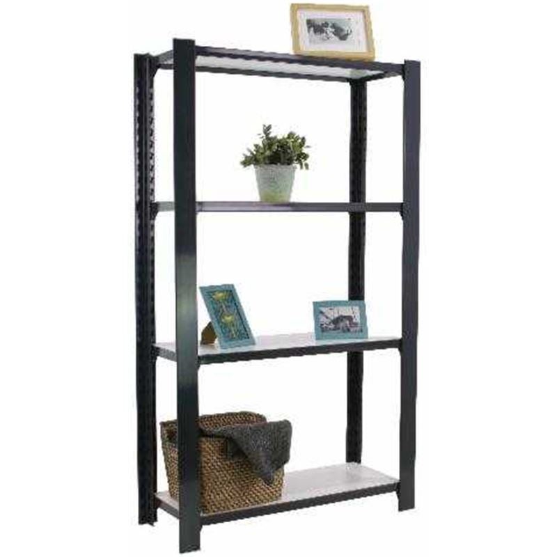 Estanteria OFFICLICK 4/400 WOOD I.M. ANTRACITA/BLANCO - 8425437103810 - Simon Rack | Leroy Merlin