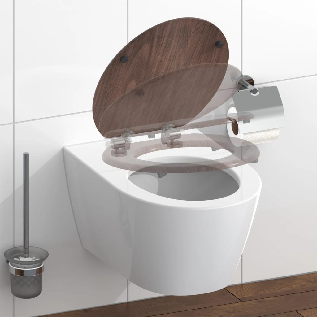 Siège de toilette fermeture en douceur Natural MDF SCHÜTTE | Leroy Merlin